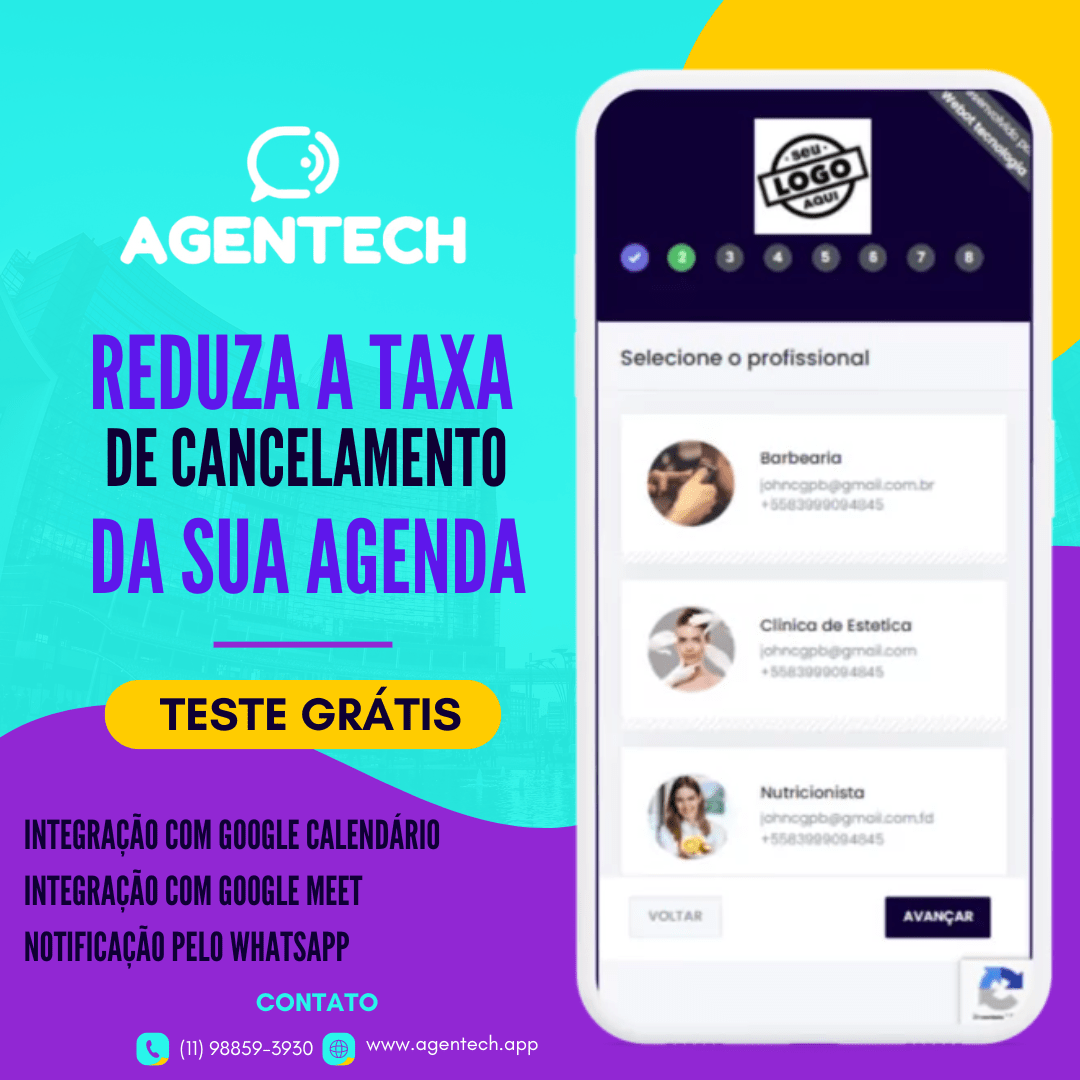 Sistema de Agendamento Online para Nutricionistas, Barbearia.